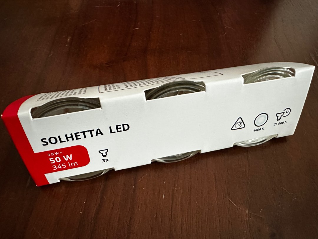Ikea SOLHETTA LED (3 Lights), Furniture & Home Living, Lighting & Fans ...