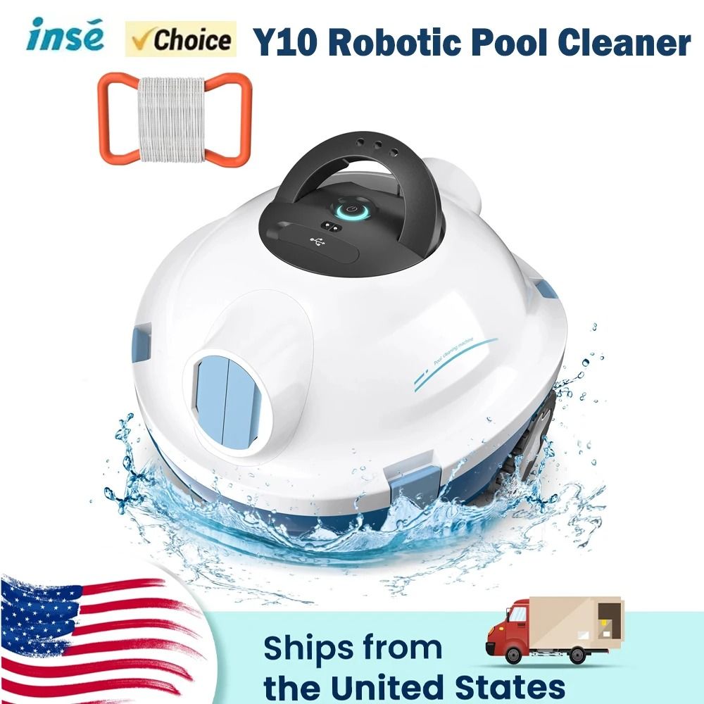 INSE Y10 Cordless Robotic Pool Vacuum Cleaner 90 Mins Runtime Self ...