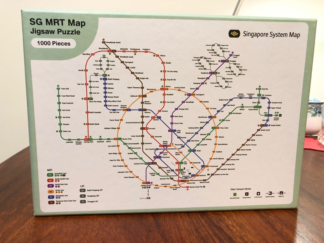 Jigsaw Puzzle SG MRT Map, Hobbies & Toys, Toys & Games on Carousell