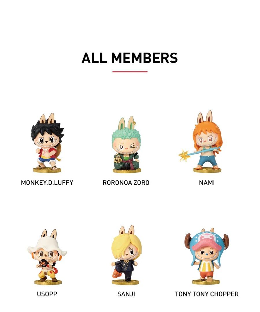 Labubu One Piece - Luffy / Nami / Zoro / Sabo / Usopp, Hobbies & Toys ...