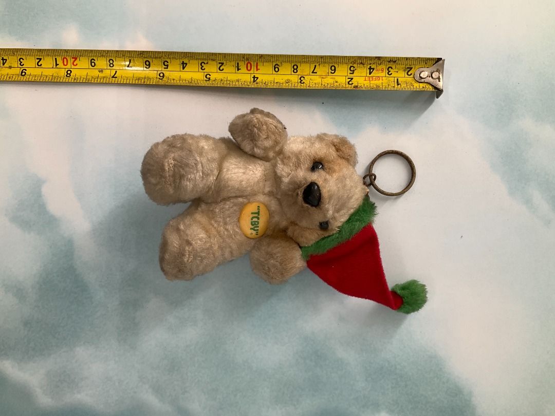 mini teddy bear keychain key ring stuff plush plushie stuffed toy ...