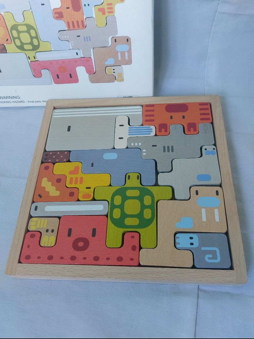 Miniso Marine Creature Educational Toy Wooden Building Blocks and ...