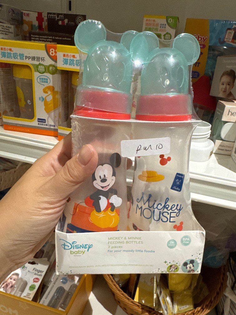 [NEW] Disney Mickey and Minnie feeding bottles 8oz, Babies & Kids ...