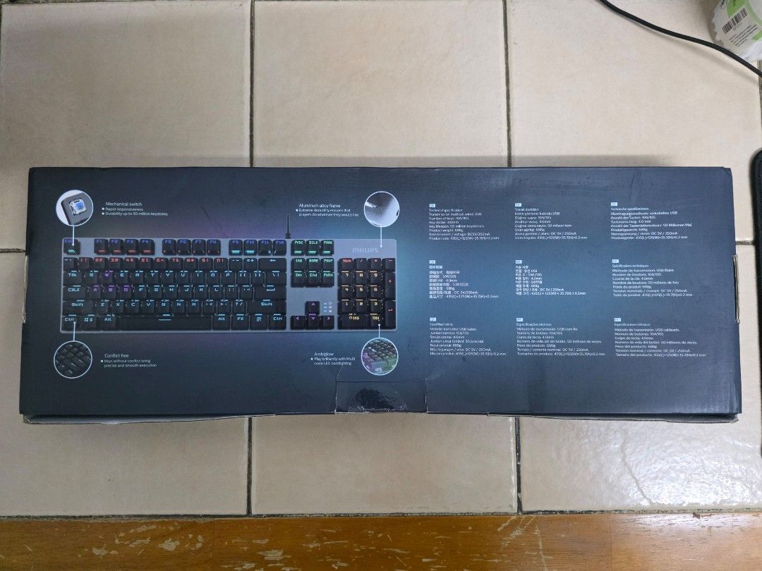 PHILIPS G404 MECHANICAL GAMING KEYBOARD BLUE SWITCH, Computers & Tech ...