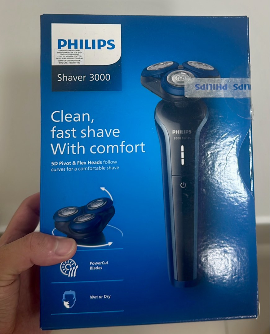 Philips Series 3000 Wet and Dry Electric Shaver S3608/10, Beauty ...
