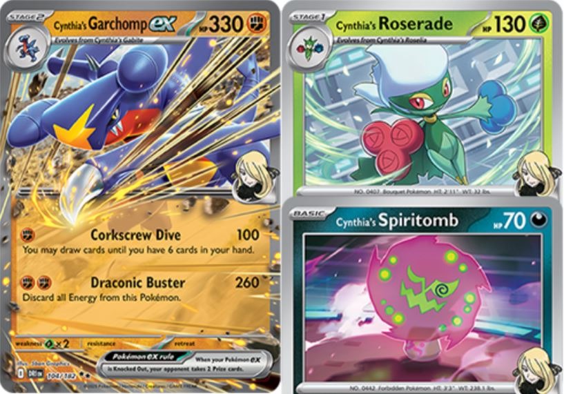 Pokemon TCG Cynthia's Garchomp ex Deck with Cynthia's Roserade and ...