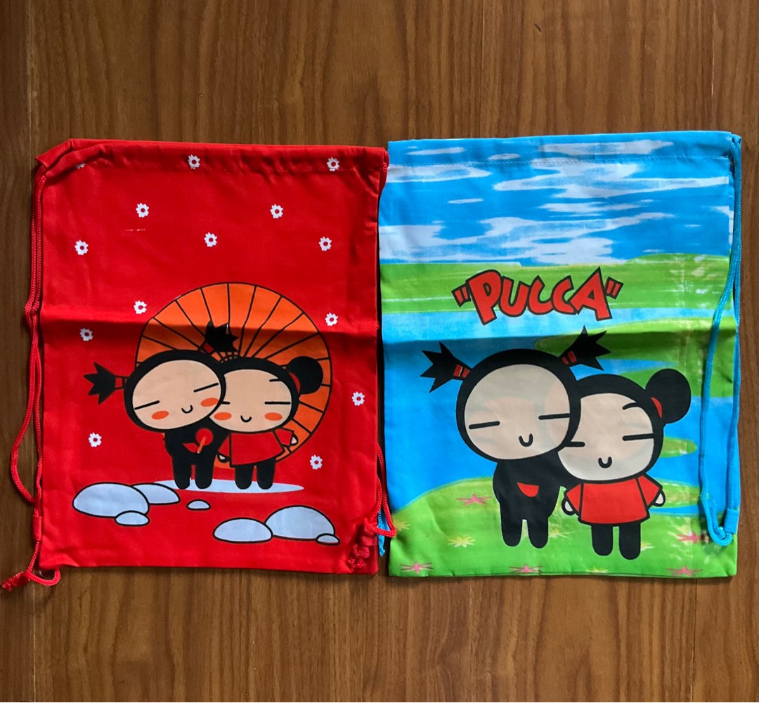 Pucca Drawstring Pouch (sold as set), Women's Fashion, Bags & Wallets ...