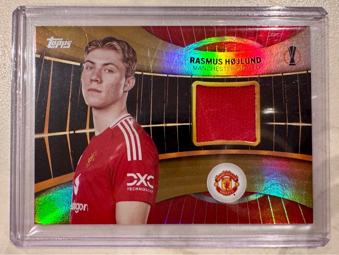 Rasmus Hojlund / Manchester United Gold patch #/50 - 2024-25 Topps UEFA ...