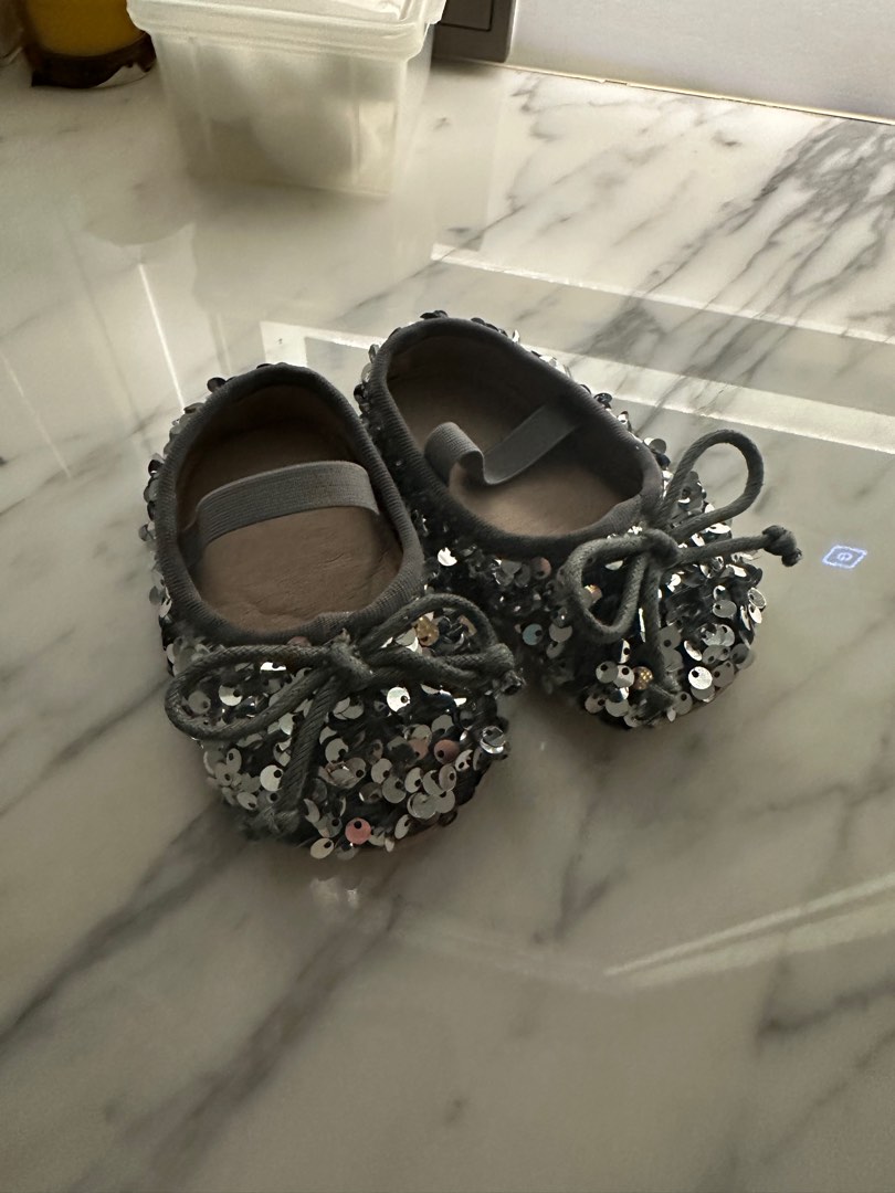 Sepatu pesta bayi anak perempuan girl blink silver mewah party, Bayi ...