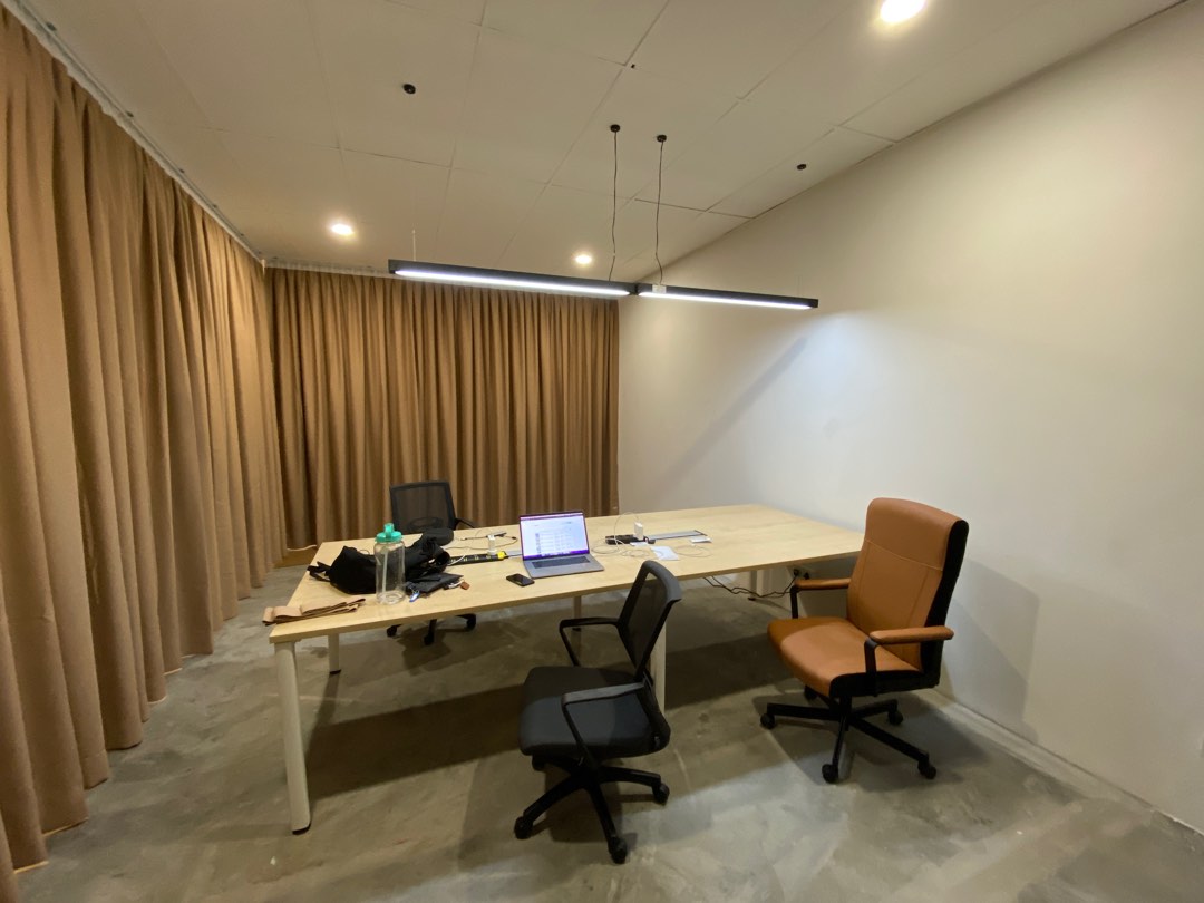 Solid wood Office table 3m x 1.2m, Furniture & Home Living, Furniture ...