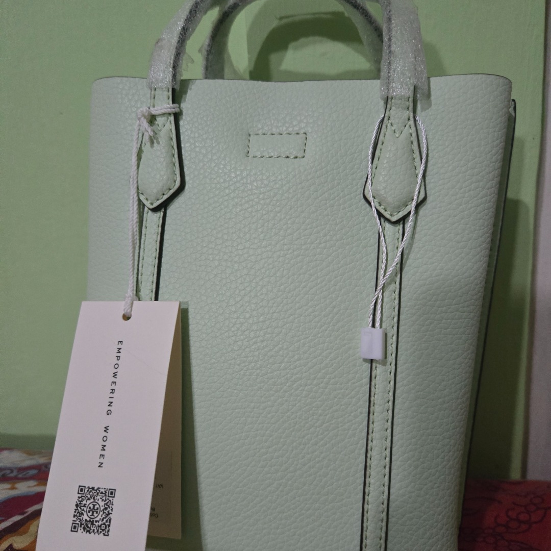Tory Burch mini perry meadow mist, Fesyen Wanita, Tas & Dompet di Carousell