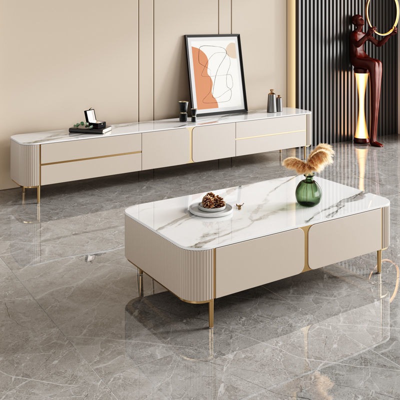 TV Console 180CM/200CM TV Cabinet TV Stand TV Table Cream Color -Free ...