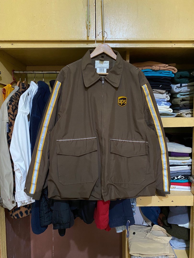UPS United Parcel Service Twinhill Reflective Work Uniform Brown Jacket ...