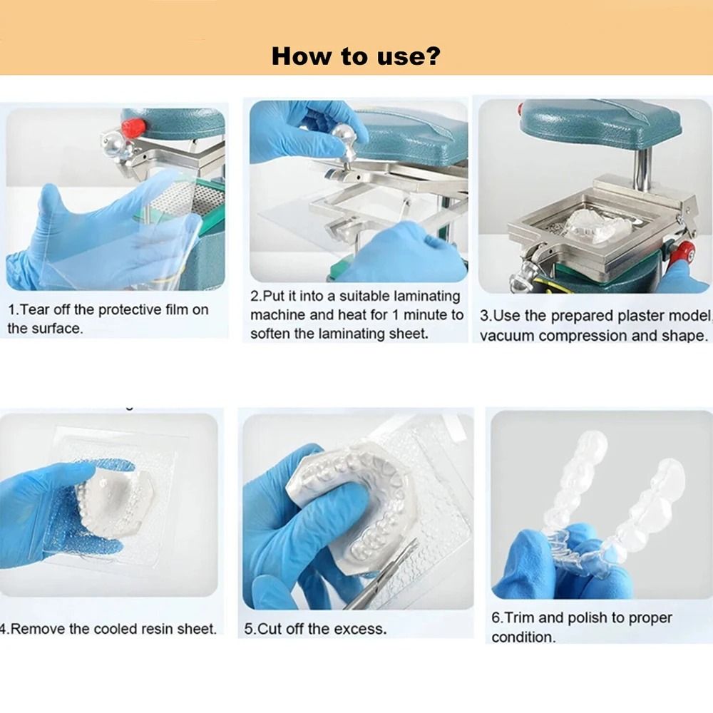 vacuum forming sheet Splint Retainer Slice Dental Orthodontic Soft/Hard ...