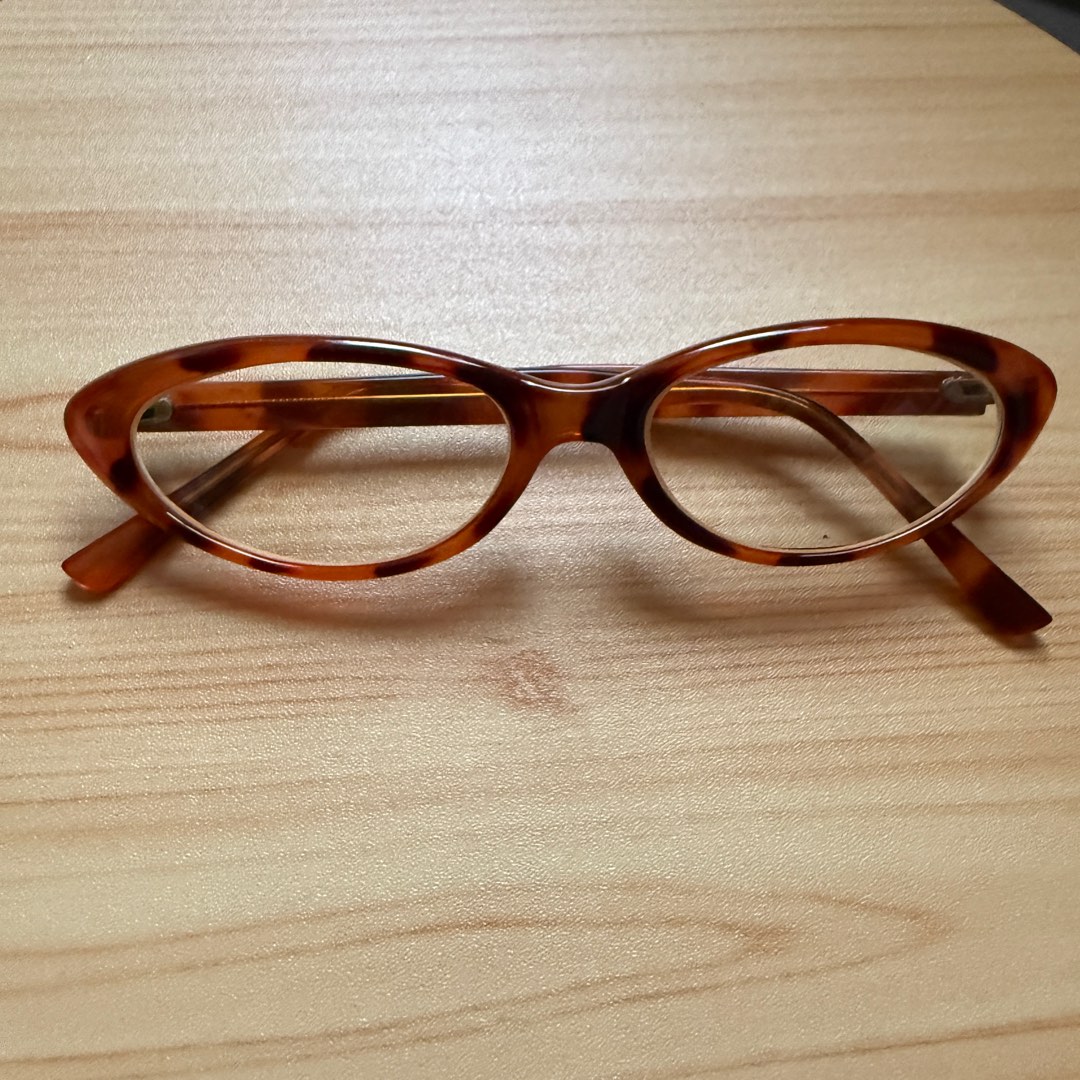 Vintage brown tortoise shell cat eye spectacles eyewear optical ...