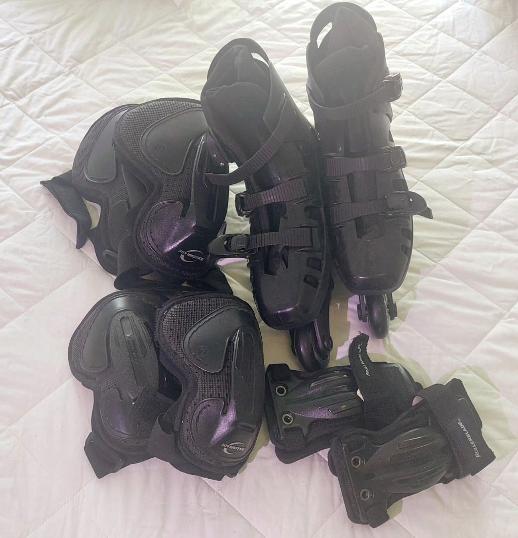 WARP 單排直輪滾軸溜冰鞋 Rollerblade 品牌 保護裝備 護膝 / 手肘 / 手腕 成人 Warp Roller Inline ...