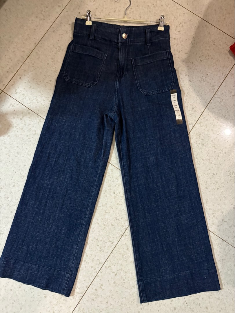 Wideleg High rise Zara orig, Women's Fashion, Bottoms, Jeans on Carousell