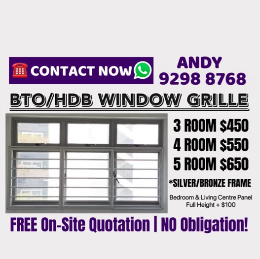 Window Grill | BTO HDB Window, Furniture & Home Living, Furniture ...
