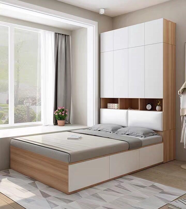 0256 tatami wardrobe combination bed checkered bed multifunctional ...