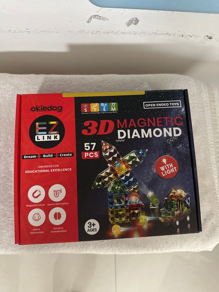 3D Magnetic Diamond With Light - OKIE DOG EZ LINK, Toys & Collectibles ...