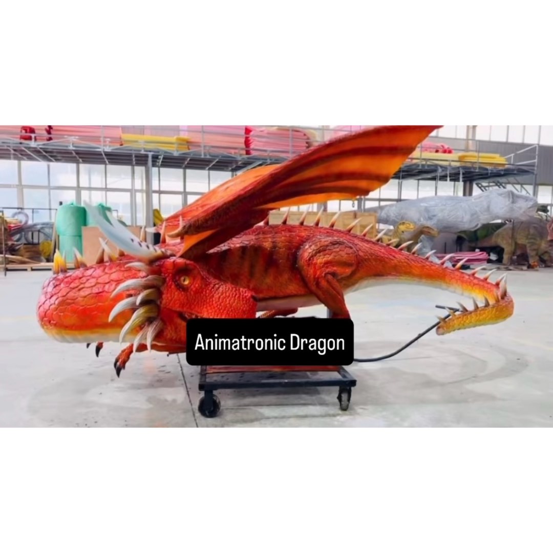 5M Length Red Dragon Animatronic/Statue, Hobbies & Toys, Toys & Games ...