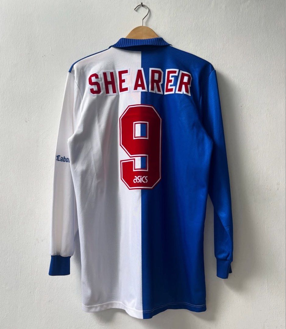 #9 Alan Shearer Blackburn Rovers Home 1994-95 soccer/football jersey ...