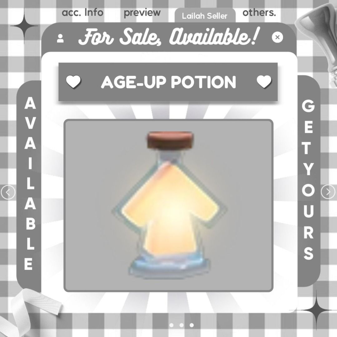 AGE-UP POTION | FOOD | ADOPT ME | GROW YOUR PET | ROBLOX, Hobbies ...