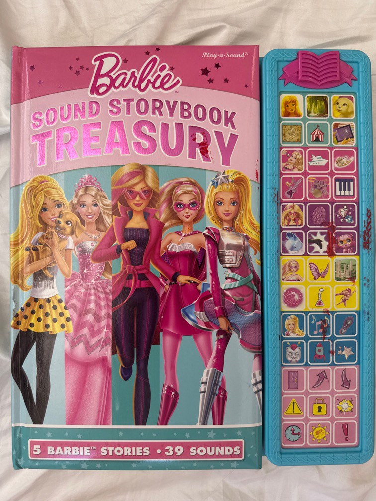 Barbie sound storybook treasury, 興趣及遊戲, 書本 & 文具, 教科書 - Carousell