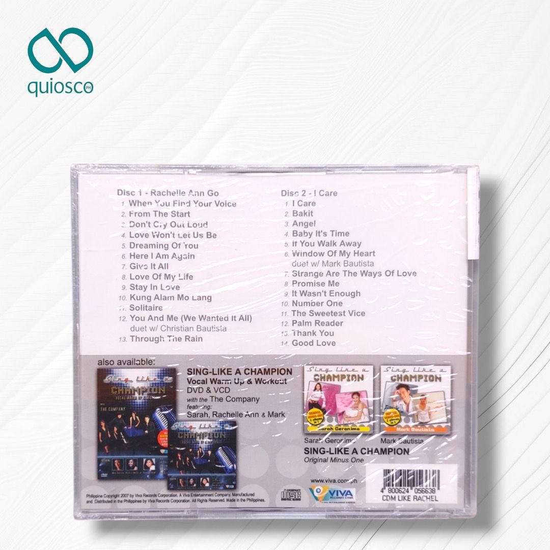 BRAND NEW Rachelle Ann Go Sing Like A Champion Original Minus-One (2 ...
