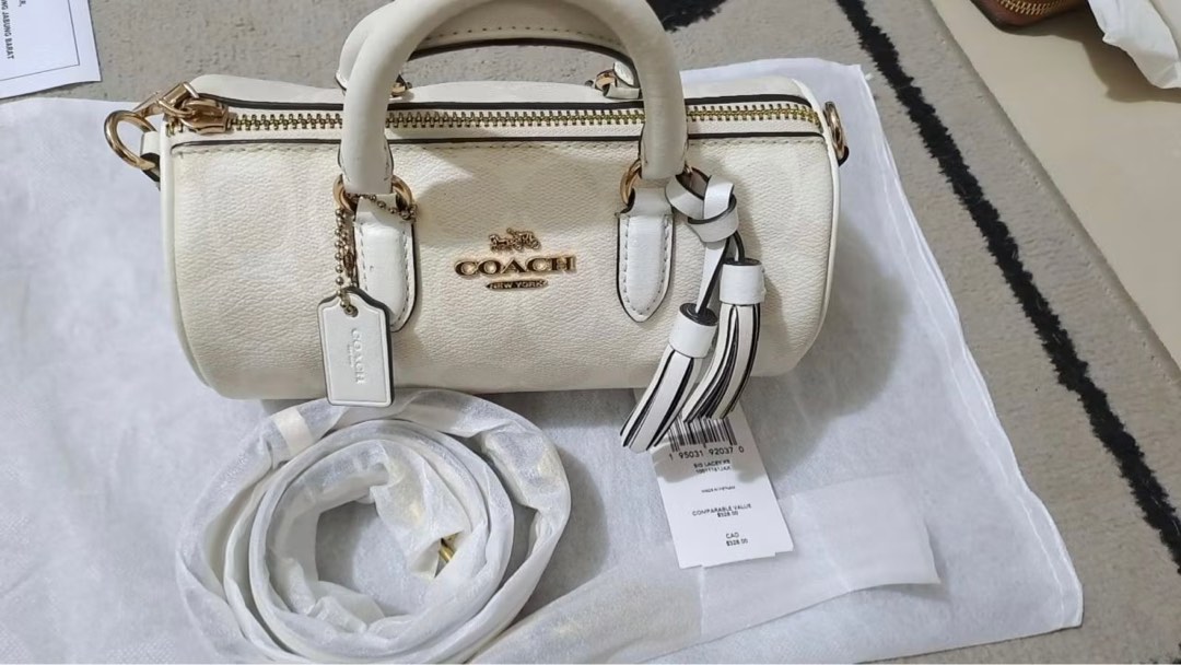 COACH LACEY CROSSBODY SIGNATURE TABUNG, Barang Mewah, Tas & Dompet di ...