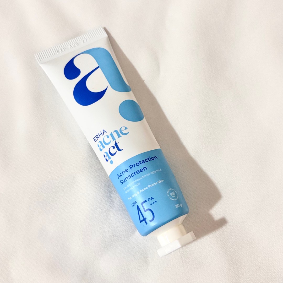 Erha Acne Act Sunscreen Spf 45 pa+++, Kesehatan & Kecantikan, Kulit ...