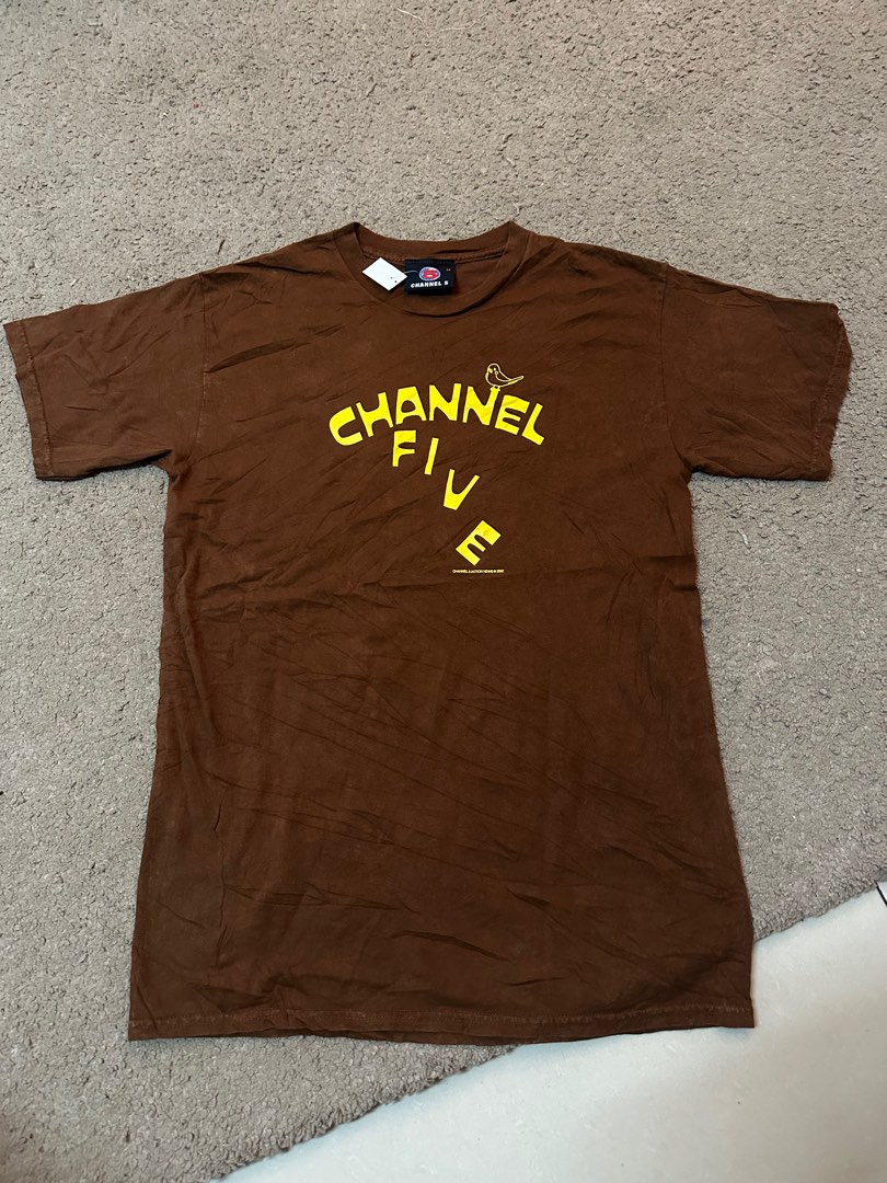 Five Channel T shirt Brown, Men's Fashion, Tops & Sets, Tshirts & Polo ...