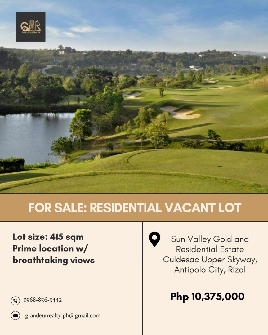For Sale Residential Vacant Lot located at Sun Valley Gold and Residential Estate Culdesac Upper ...