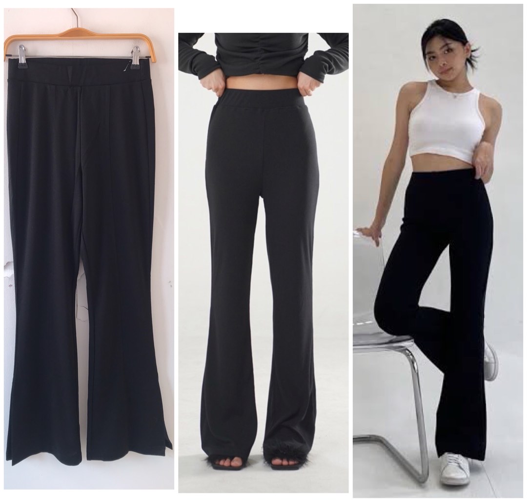 GAP Flare (Cutbray) Pants Cutton Strecht in Black S-M, Fesyen Wanita ...