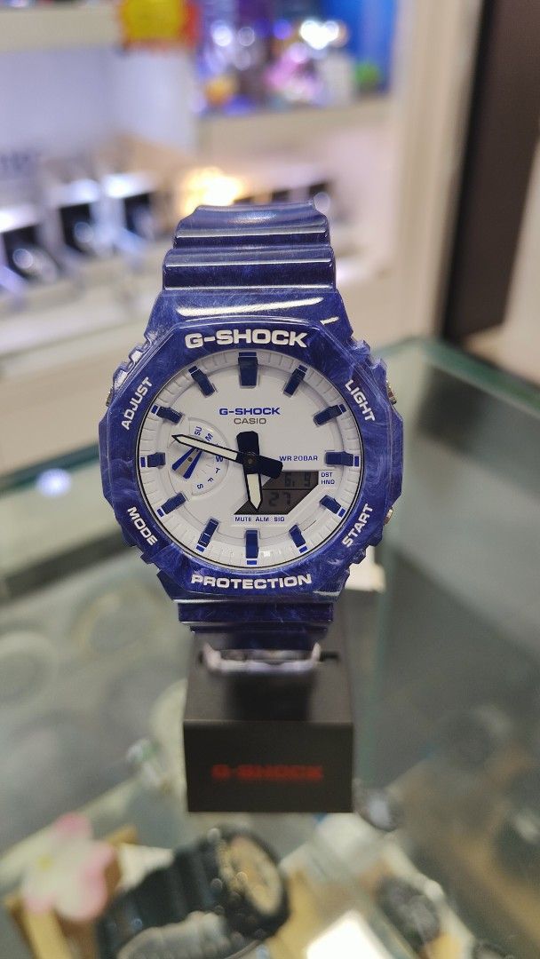G-Shock TMJ Porcelain Series Analog Digital Casio Watch GA-2100BWP-2A ...