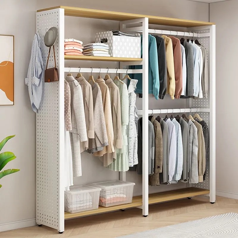Hole Plate Hanger Clothes Cabinet Open Wardrobe Clothes Rack Multi ...