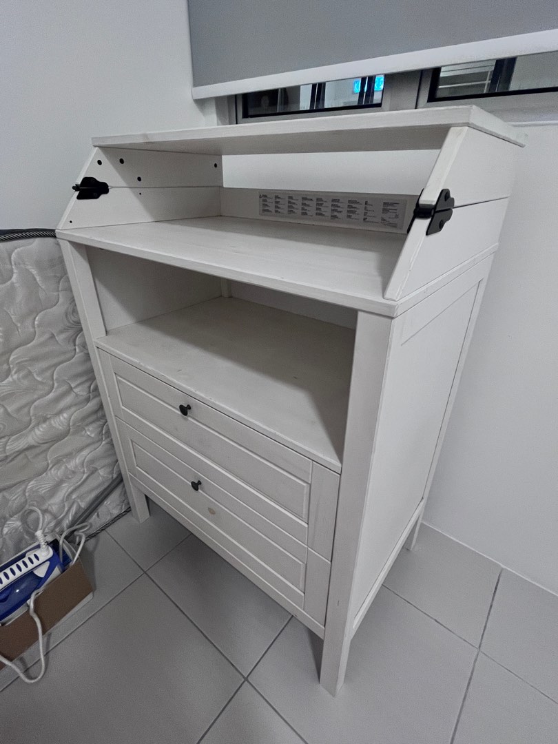 IKEA SUNDVIK Changing table/chest of drawers, white, Babies & Kids ...