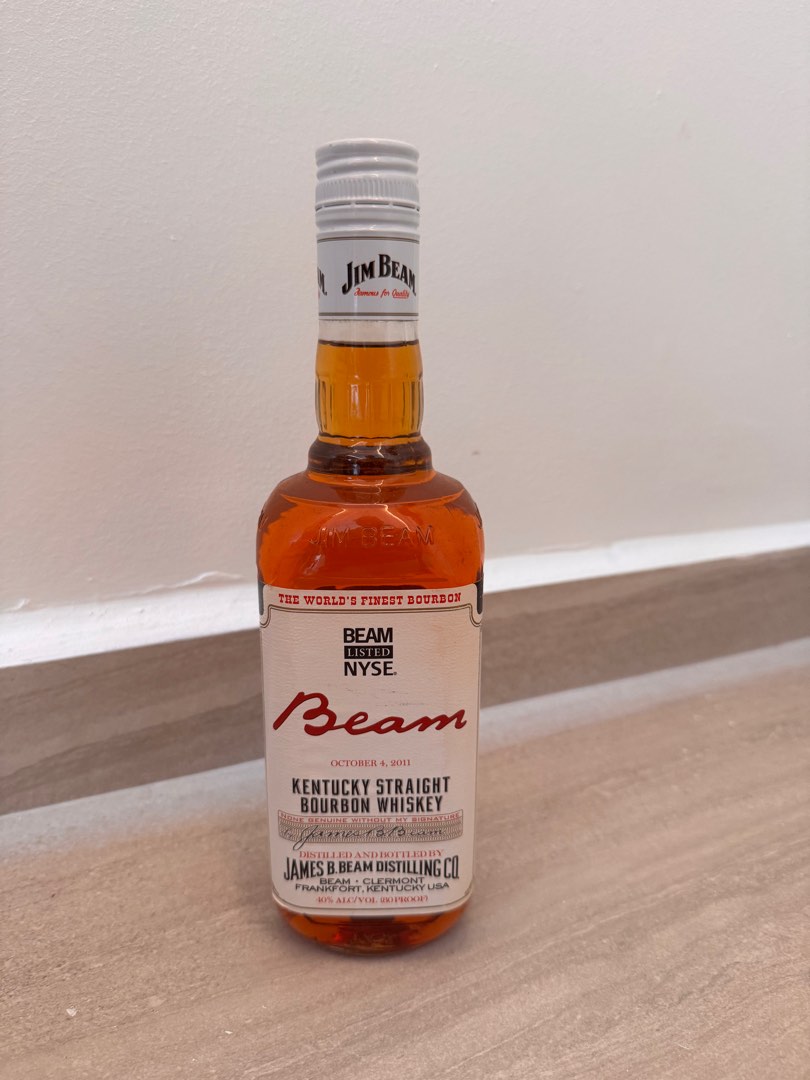 Jim Beam Kentucky Straight Bourbon Whiskey, Food & Drinks, Alcoholic ...