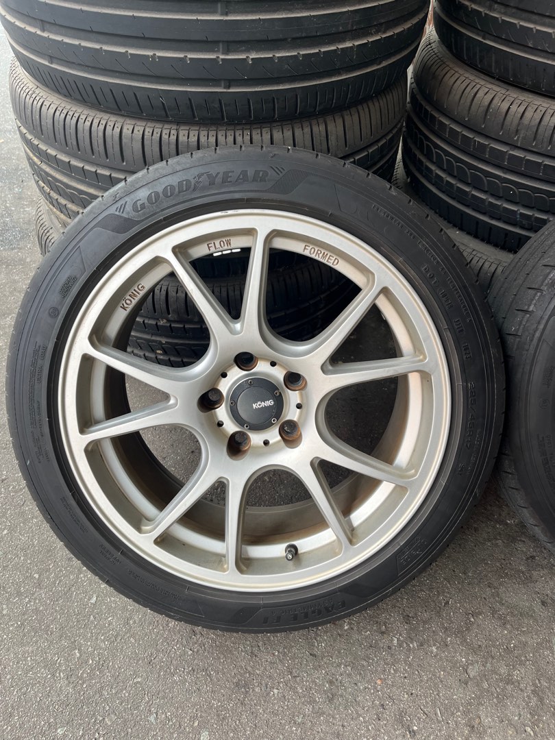 17 inch rims konig, Car Accessories, Tyres & Rims on Carousell