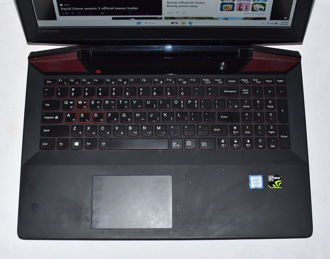 Lenovo Core i7 6th gen 15.6" Gaming Laptop (i7-6700HQ, 16GB Ram, 256GB SSD + 1TB HDD, GeForce ...