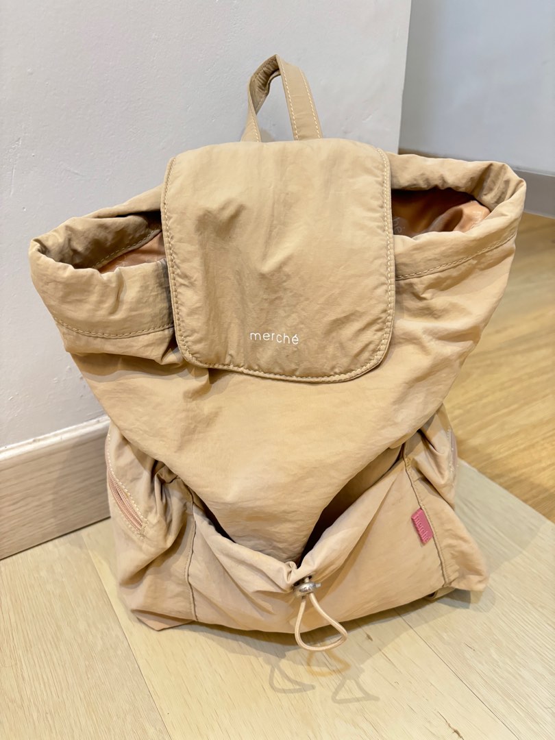 Merche Backpack Becca [Oat], Fesyen Wanita, Tas & Dompet di Carousell