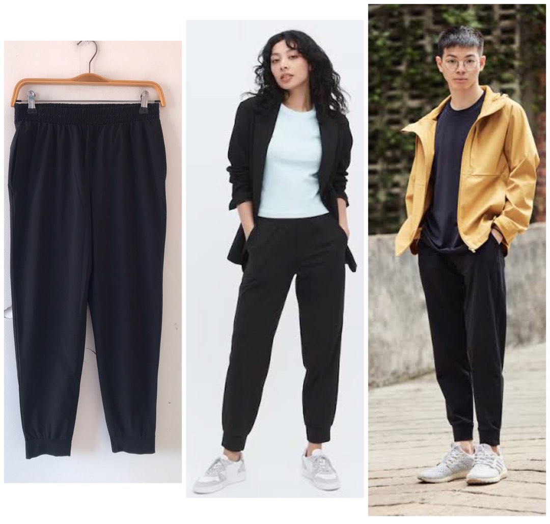POLHAM Joger Ultra Active Strecht Pants In Super Black, Fesyen Wanita ...