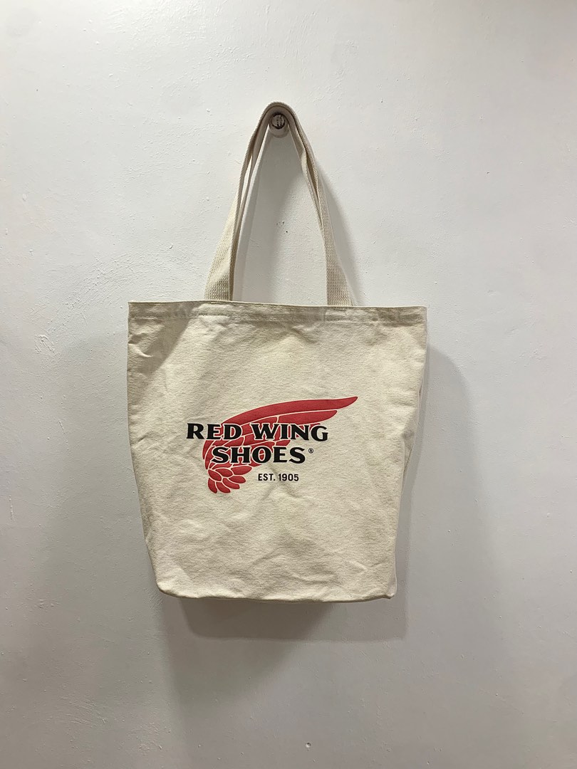 RED WING BRAND LOGO CANVAS TOTE BAG, Women's Fashion, Bags & Wallets ...