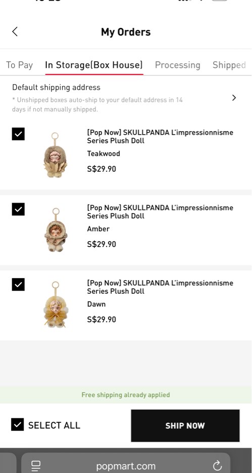 SKULLPANDA L'impressionnisme Series Plush Doll (Popmart SP) Amber ...