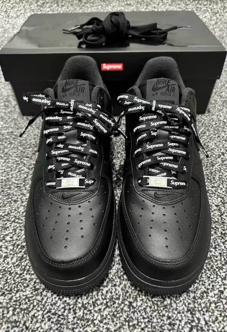 Supreme x Nike Air Force 1 box logo, Men's Fashion, Footwear, Sneakers ...