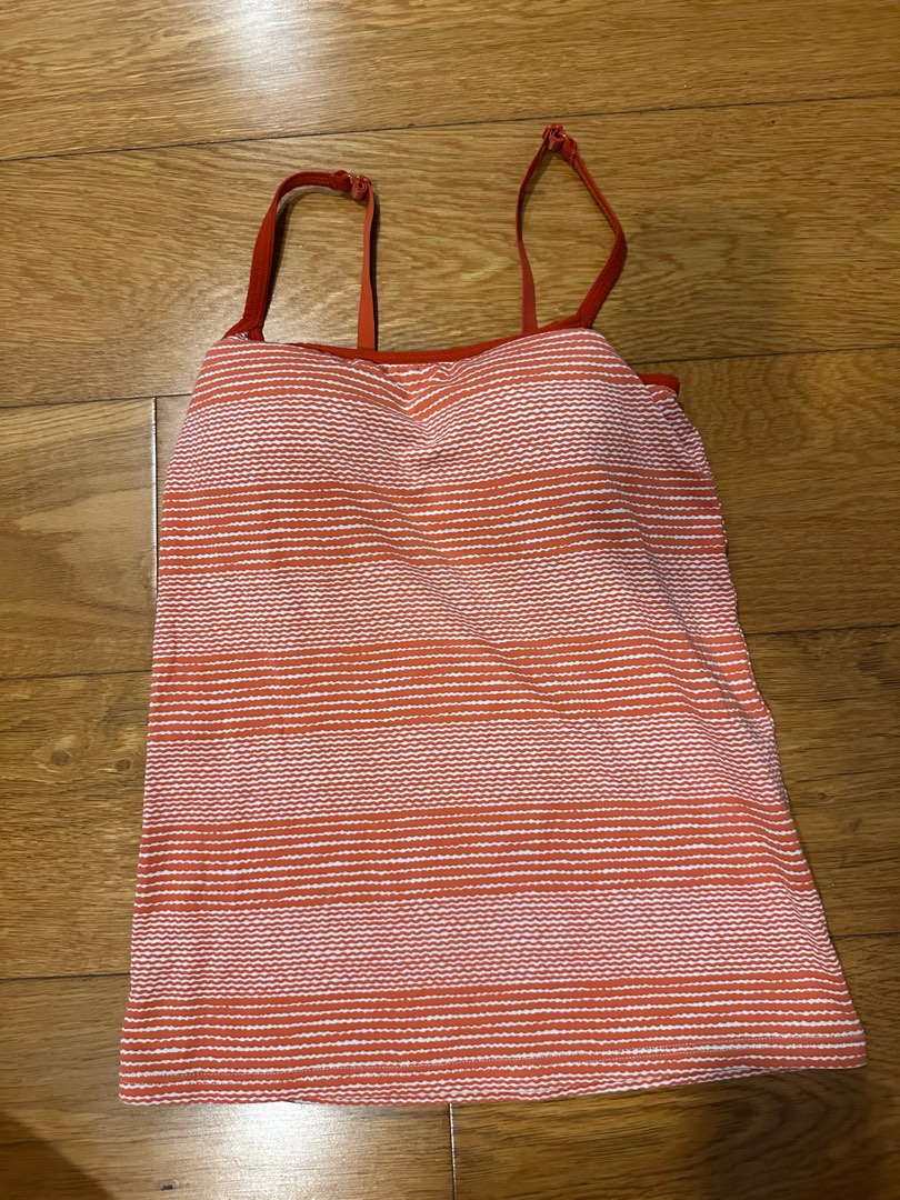 Uniqlo Orange Spaghetti Bra Top, Women's Fashion, Tops, Sleeveless on ...