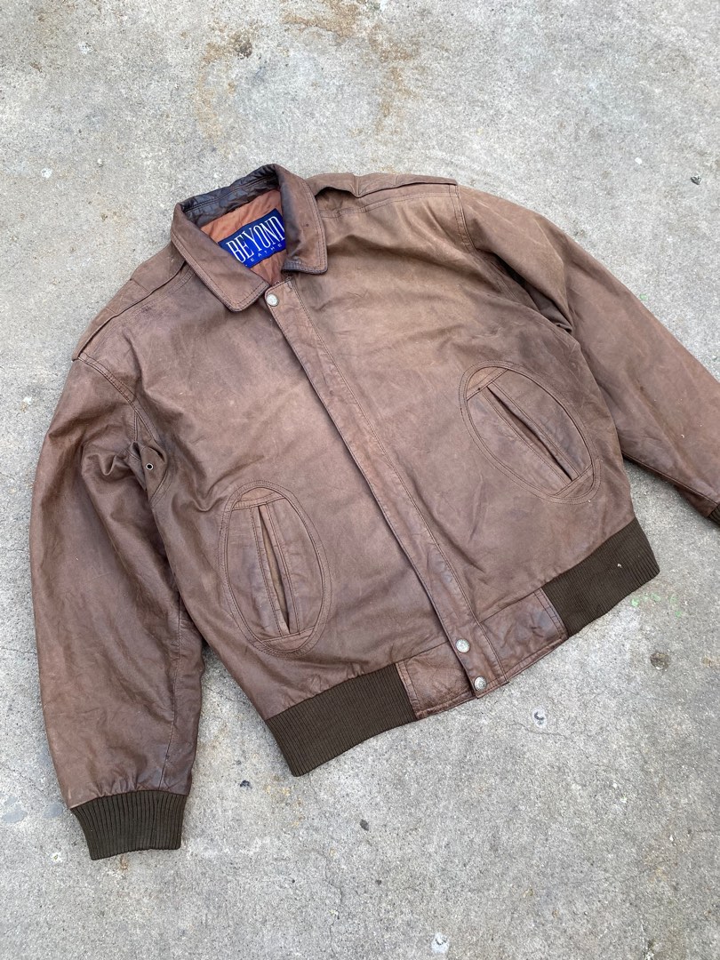 Vintage Beyond leather Jacket, Men's Fashion, Coats, Jackets and ...