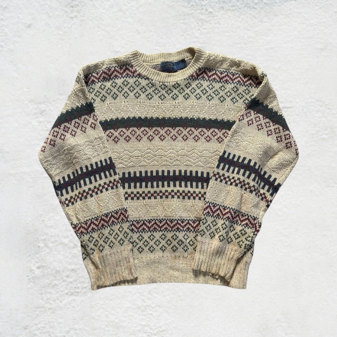 Vintage Cambridge Classics Grandpacore Knitted Sweater, Men's Fashion ...