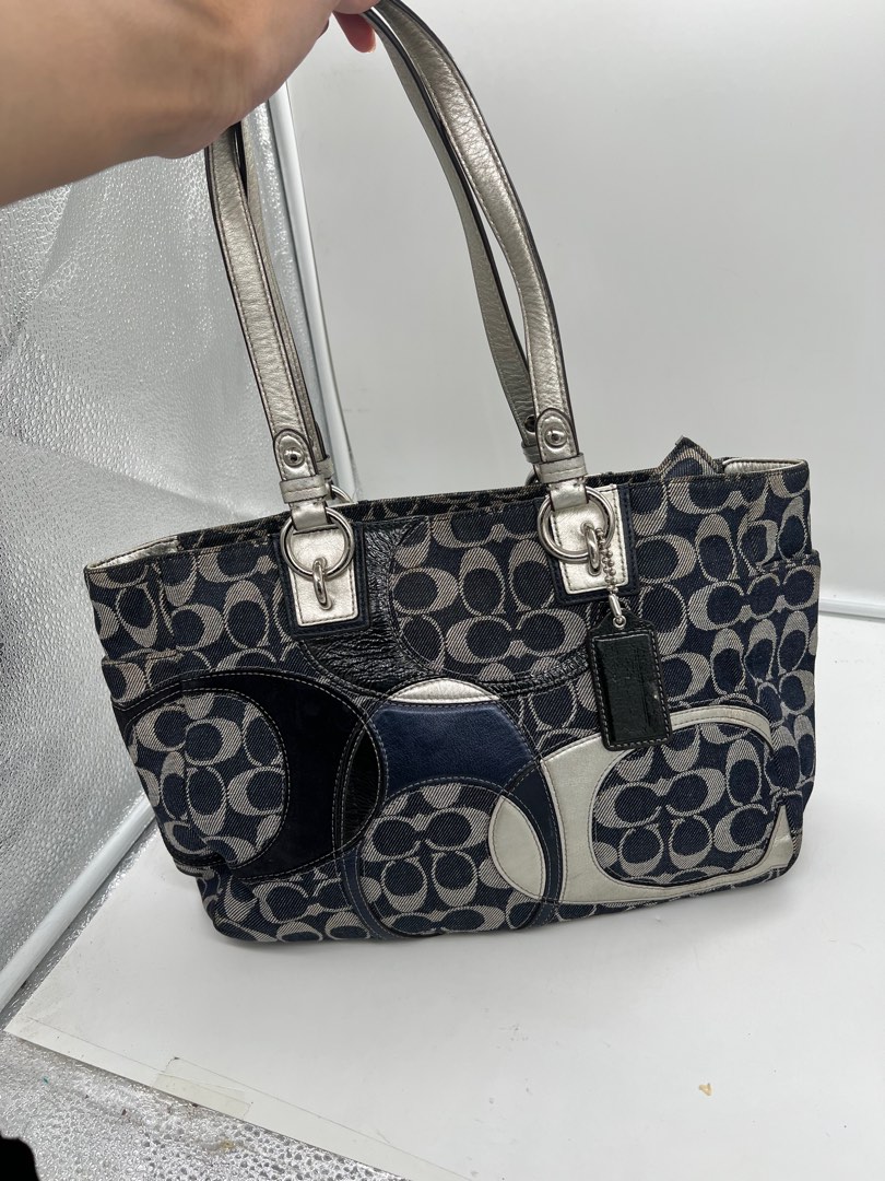 Vintage Coach Signature denim leather tote, Luxury, Bags & Wallets on ...