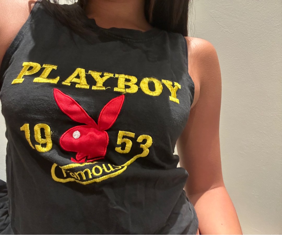 Vintage y2k Playboy Tank Top, Women's Fashion, Tops, Sleeveless on ...